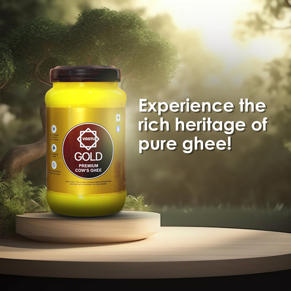 Vastu Cows Gold Ghee Jar Combo (Pack of 2) – Shree Radhe Dairy Farm ...