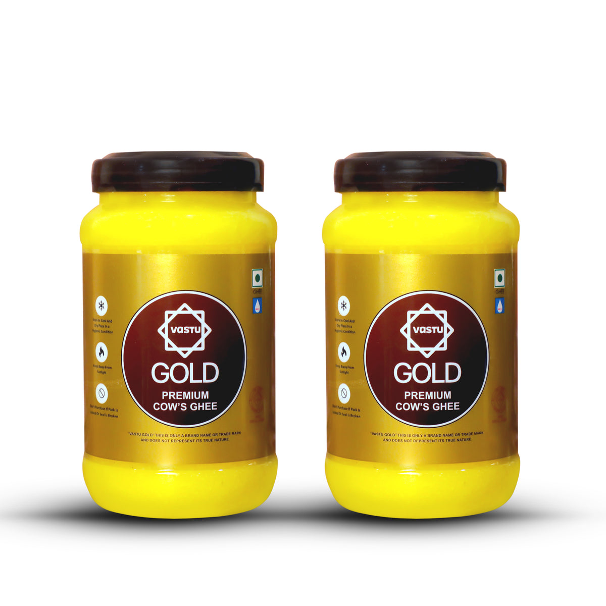 Vastu Cows Gold Ghee Jar Combo (Pack of 2) – Shree Radhe Dairy Farm ...